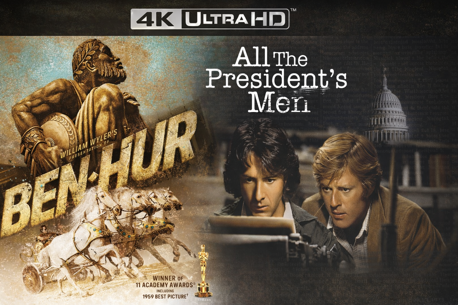 Présentation (unboxing) des films All the President’s Men et Ben-Hur en ...